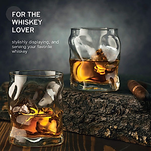 Bormioli Rocco Set Of 4 Sorgente DOF Whiskey Glass 14¼-Ounce Crystal-clear Cocktail Glasses Barware, For Bourbon, Scotch, Water, Juice, Drinking Glasses Set, Made In Italy.