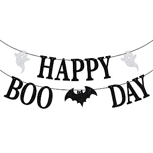 Happy Boo Day Banner, My 1st Boo Day, Ghoul Birthday Sign, Halloween Birthday Party Decorations