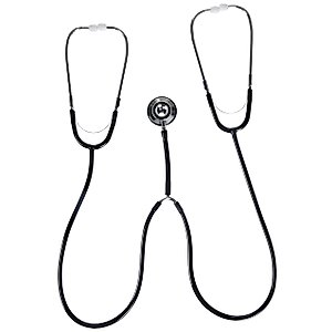 Veridian 05-132 Teaching/training Aluminum Dual Head Stethoscope, Black