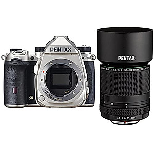Pentax K-3 Mark III APS-C-Format DSLR Camera Body, Silver HD DA 55-300mm f/4.5-6.3 ED PLM WR RE Telephoto Zoom Lens