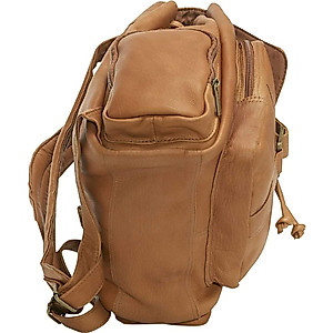 Le Donne Leather Classic Multi-Pocket Backpack – Premium Full-Grain Colombian Vaquetta Cowhide Leather Backpack,15”, Black