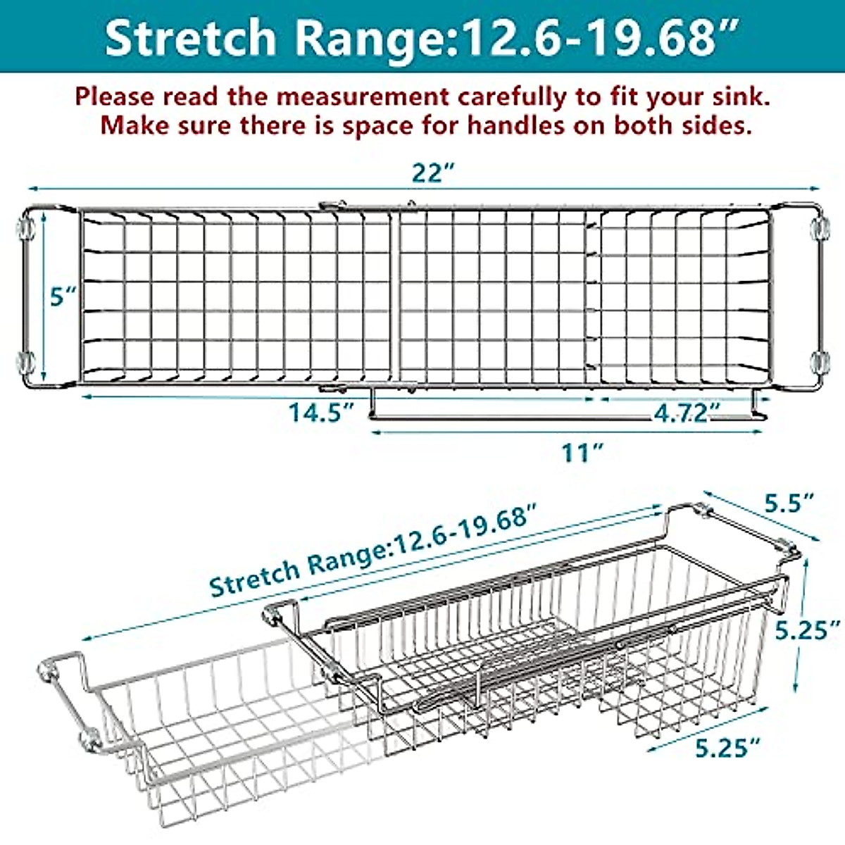 FavoThings Expandable Sink Caddy + 2 Pack Under the Sink Organizer Bundle