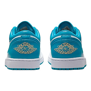 Jordan Nike Air 1 Low Men's Shoes White/Celestial Gold-Aqauatone 553558-174 12