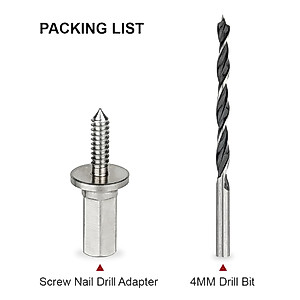 Toolcool Dowel Maker Accessories Stock Holder Screw Nail Drill Adapter Use to Attach Stock to The Drill