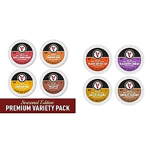 Victor Allen's Coffee Autumn and Sweet & Salty Variety Packs, Medium Roast, 192 Count