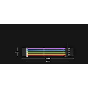 Lian Li Strimer RGB PSU Cable black, 24 Pin Strimmer