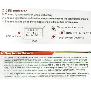 Sealing Iron Prolux 1362 Electric LCD Digital Veneer Edge Banding Sealing Iron 110V US Standard Temperature 100-220℃