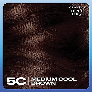 Clairol Nice'n Easy Permanent Hair Dye, 5C Medium Cool Brown Hair Color, Pack of 1