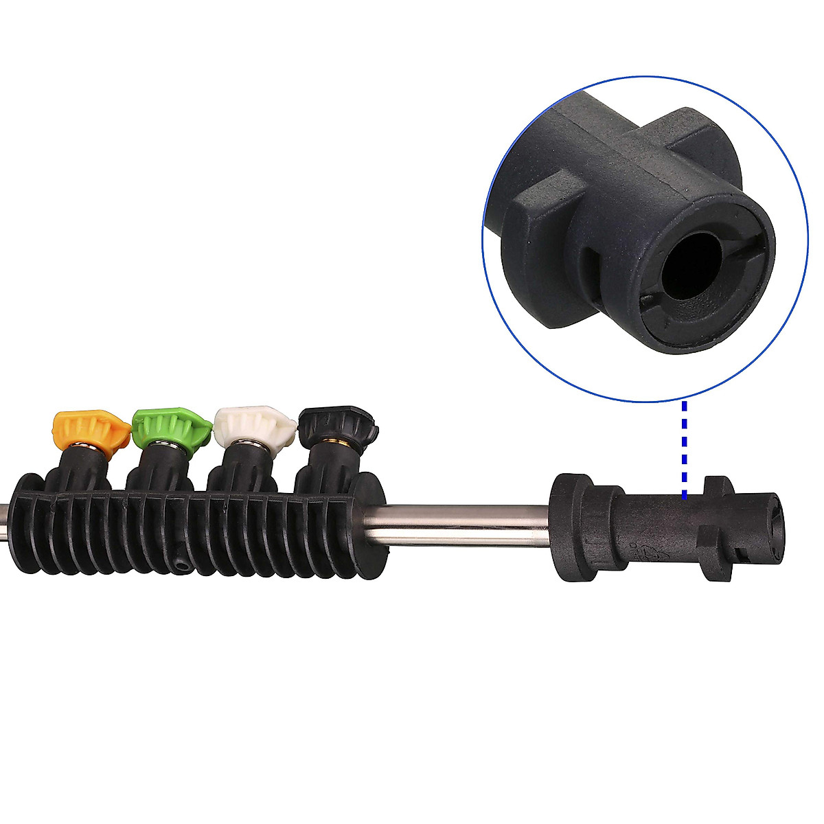 M MINGLE Pressure Washer Wand Extension with Adapter, Replacement Lance, Only Compatible Karcher K2, K3, K4, K5, K6, K7, 15 Inch