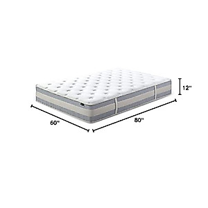 ZINUS 12 Inch Green Tea Cooling Gel Memory Foam Hybrid Mattress / Pocket Innersprings for Motion Isolation / Edge Support, Queen, White