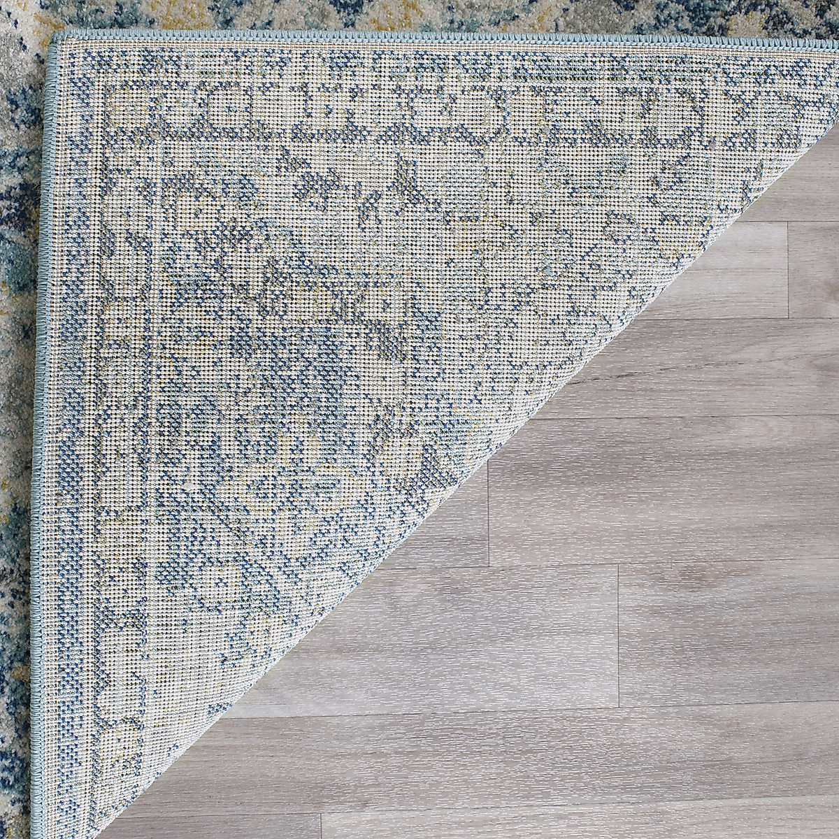SAFAVIEH Evoke Collection 10' x 14' Light Blue/Ivory EVK274C Boho Trellis Non-Shedding Living Room Bedroom Dining Home Office Area Rug