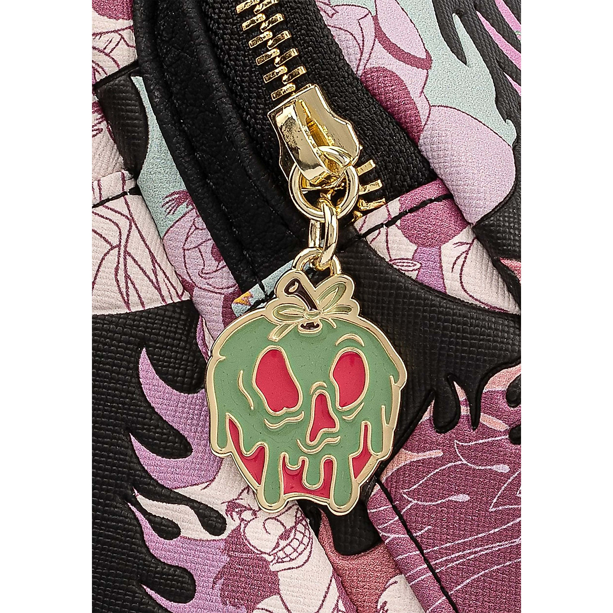 Loungefly Disney Villains Pastel Flames All Over Print Womens Double Strap Shoulder Bag Purse