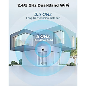 REOLINK 4K Wired WiFi Outdoor Camera, 8MP Dual Lens Security Camera, 360 PTZ Camera w/Auto Tracking, 2.4/5GHz Wi-Fi Smart Person/Vehicle Detection, 6X Hybrid Zoom, Color Night Vision, TrackMix WiFi