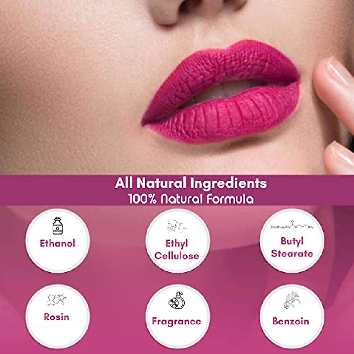 Lip Elegance Lipstick Sealer - Long Lasting Lipstick Sealer with Brush Applicator - Waterproof, Smudge Proof, Oilproof - All Day Liplock Effect 0.17 Fl Oz