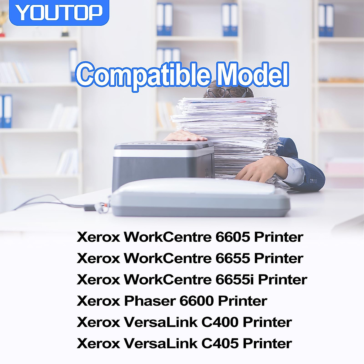 YOUTOP 115R00088 Fuser Maintenance Unit Replacement for Xerox WorkCentre 6605 6655 6655i Phaser 6600 VersaLink C400 C405 Printer(60,000 Pages)