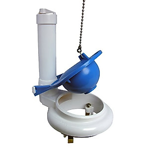 LASCO 04-2353 Replacement Flush Valve for 1-Piece Toilets with Flapper and Chain, 3-Inch