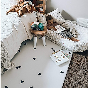 LITTLE Bot Ofie Mat, Soft Baby Play mat, Reversible Foam Floor mat, 6.5 ft x 4.5 ft, Durable and Non-Toxic (Country Road, Large)