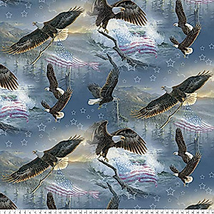 American Eagles Anti-Pill Premium No-Sew Throw Fleece Fabric Kit (72x60)