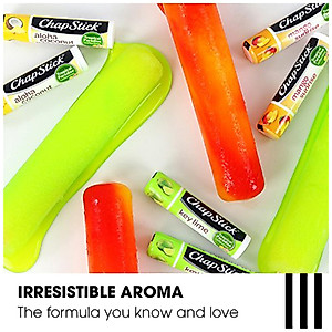 Chapstick Limited Edition Tropical Paradise Collection Aloha Coconut Flavored Skin Protectant Lip Balm Tube - Great for Moisturizing & Hydrating Chapped, Cracked, Dry Lips â€“ 0.15oz Each, 12 Sticks