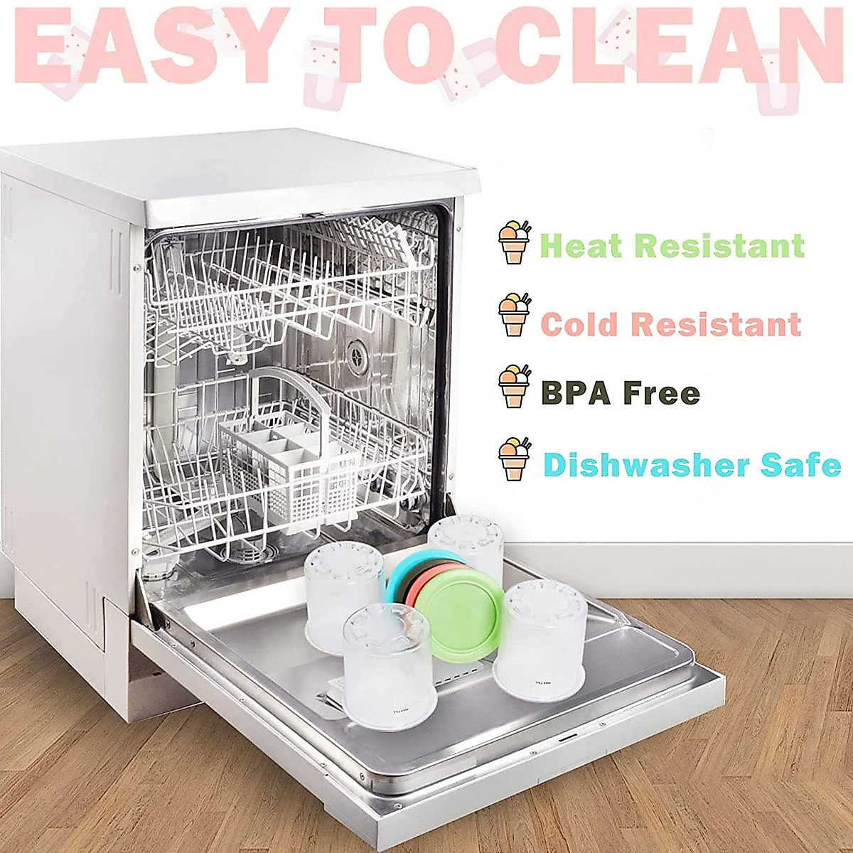 REMYS Creami Deluxe Pints, for Ninja Kitchen Creami,16 OZ Creami Deluxe Pints Airtight and Leaf-Proof Compatible NC301 NC300 NC299AMZ Series Ice Cream Maker