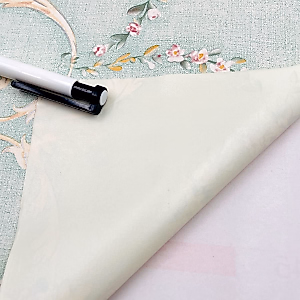 LovingWay Retro Floral Shelf Liner 17.7x177 Inch Self-Adhesive Dresser Drawer Covering Paper DIY Makeup Organizers Boxes Green Rose