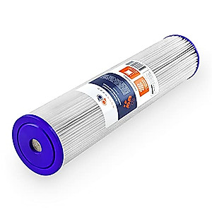 Aquaboon 5 Micron 20" x 4.5" Pleated Sediment Water Filter Replacement Cartridge | Whole House Sediment Filtration | Compatible with ECP5, AP810-2, HDC3001, CP5, SPC-45-1005, ECP1-20, 1-Pack