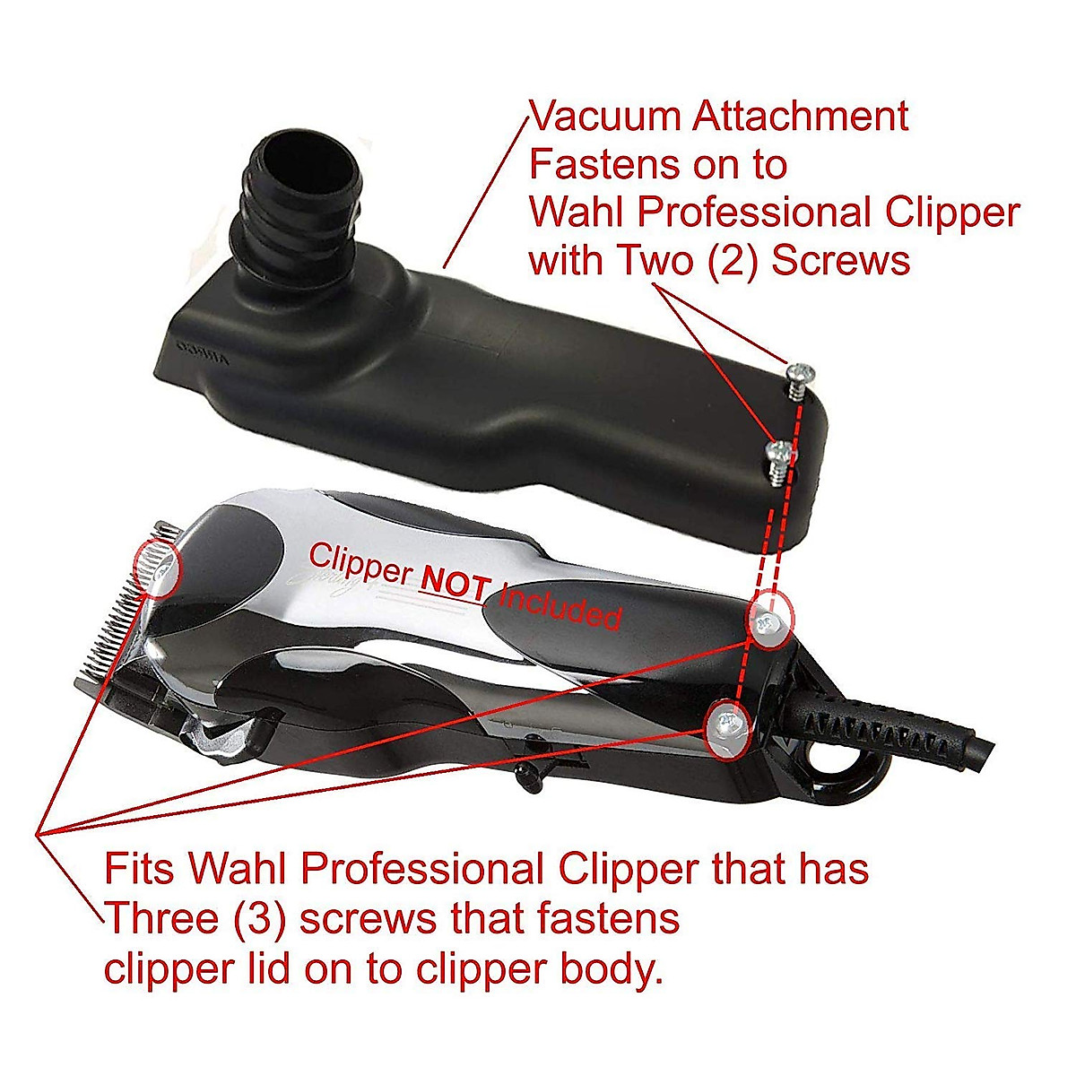 AA WL-p Vacuum Attachment for Professional Size -ASK Fits Most Wahl Andis Clippers