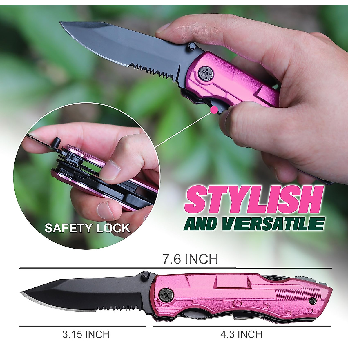 Womens Gifts for Christmas - Stocking Stuffers for Women, Gifts for Women Wife Mom Girlfriend - Christmas Mothers Day Gifts, Birthday Gifts for Women - Womens Stocking Stuffers, Pin'k Multitool Knife