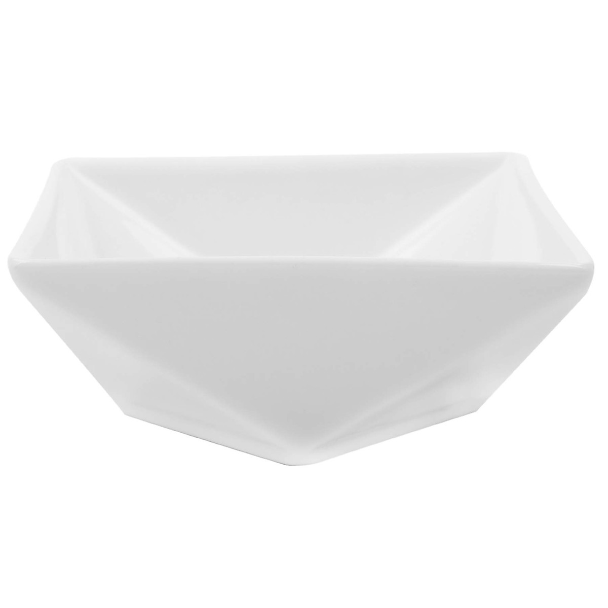 Yesland 6 Pack Square Ceramic Dip Bowls Set - 4 oz White Dishes/Sauce Bowls for Tomato Sauce, Ketchup, Soy, BBQ and other Party Dinner in Kitchen