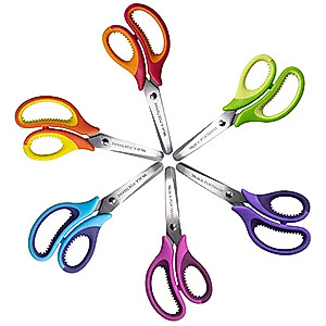 WA Portman 5 Inch Blunt Kids Scissors 6 Pack - Small Scissors for Home and Classroom Craft Supplies - Kids Safety Scissors for Back to School - Scissors for School Kids - Blunt Tip Scissors for Kids