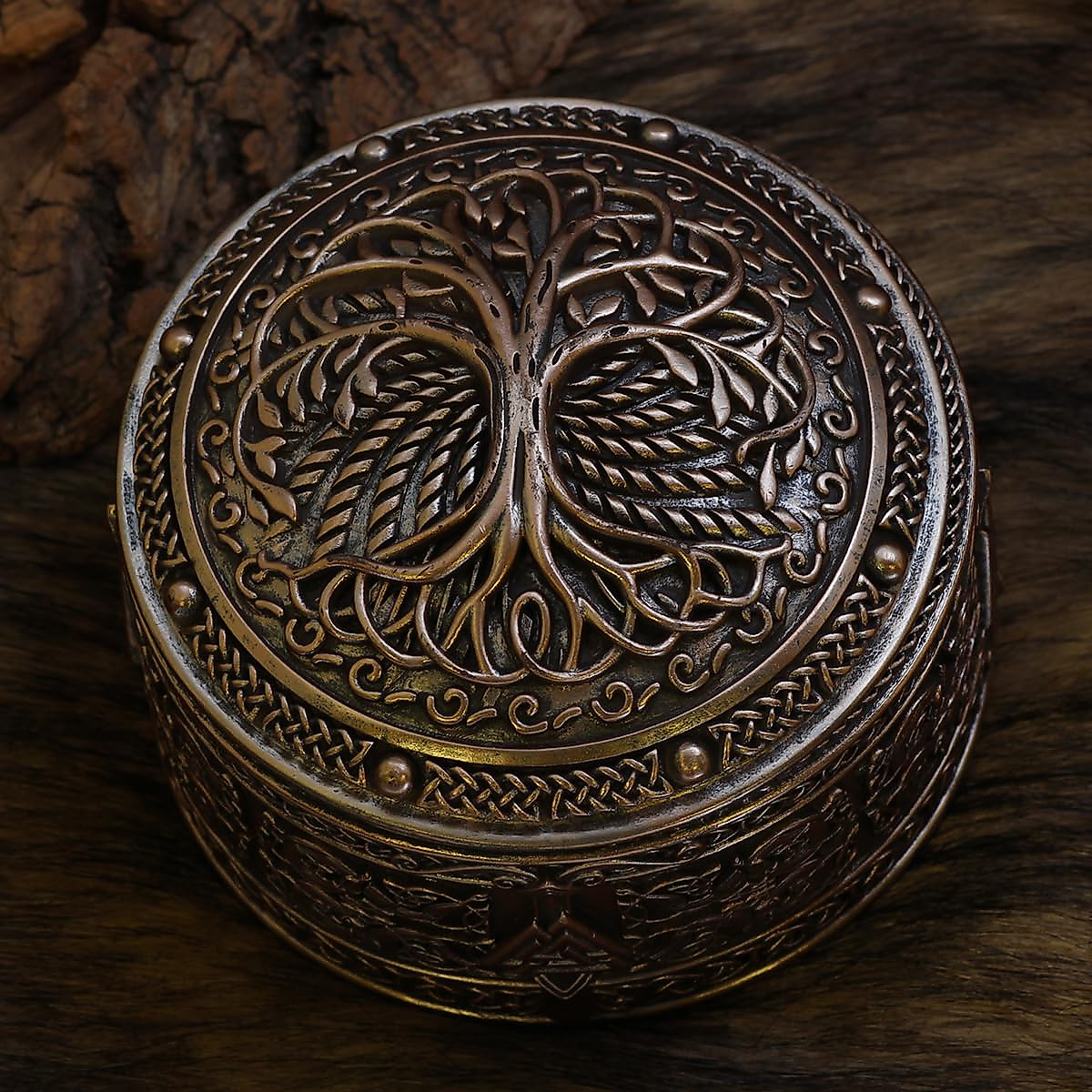 Norse Viking Jewelry Box Gift Wolf Yggdrasil Celtic Trinket Box
