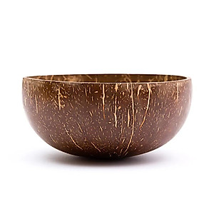 LADIA Coconut Bowl - Handmade, Natural, Decorative Bowl - Multipurpose Bowl - Yogurt Bowl - Reusable Key Bowl - Organic, Authentic, Classy Home Decor - Housewarming Gift - Birthday Gift