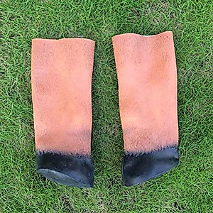 Amosfun Halloween Latex Rubber Horse Hooves Gloves Animal Glove Halloween Party Adult Costume Props (Light Brown) Party Favors