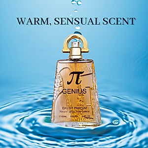 Genius for Men Eau De Parfum - High-End Fragrance with a Combination of Mandarin, Rosemary, Galbanum & Pine Needle - Fragrance That Will Get You Noticed - 100ml Bottle with 100% recycled box