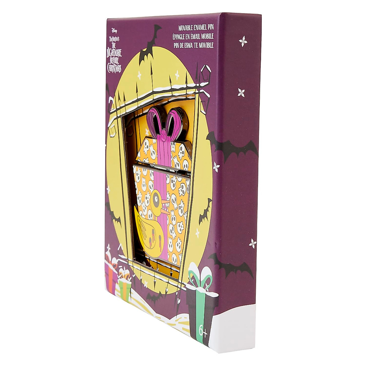 Loungefly Disney Nightmare Before Christmas Scary Teddy Present 3" Collector Box Sliding Pin