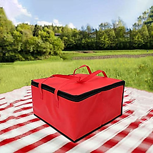 Thermal Food Bag Insulated Food Delivery Bag Insulated Pizza Delivery Bags Grocery Shopping Bags Thermal Tote Cooler Keep Food Warm Catering Bags for Seafood Cake Hot Food