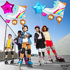 KatchOn, Roller Skate Balloons Set - 20 Inch, Pack of 4 | Roller Skate Party Favors for 80s Party Decorations | Roller Skate Party Decorations | Skate Balloons for Party, Roller Skating Party Supplies