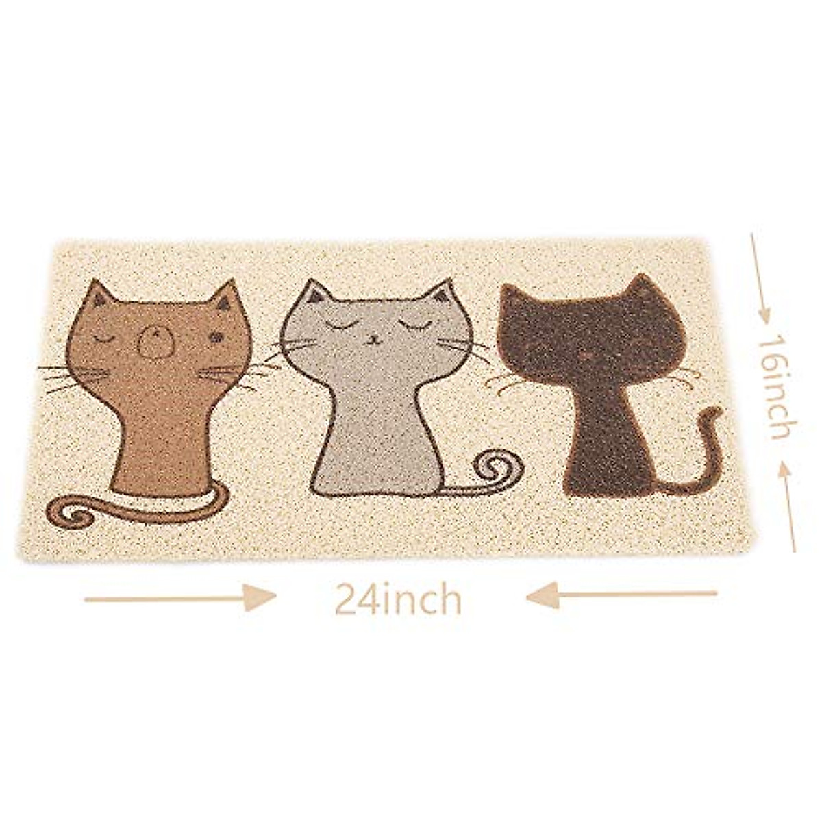 Cat Litter Mat,Super Cute Cat Feeding Placemat for Puppy Pet Food Catching,Water-Resistant,Durable and Easy to Clean.