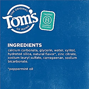 Tom's of Maine Fluoride-Free Antiplaque & Whitening Natural Toothpaste, Peppermint, 5.5 Ounce 2-Pack (Packaging May Vary)