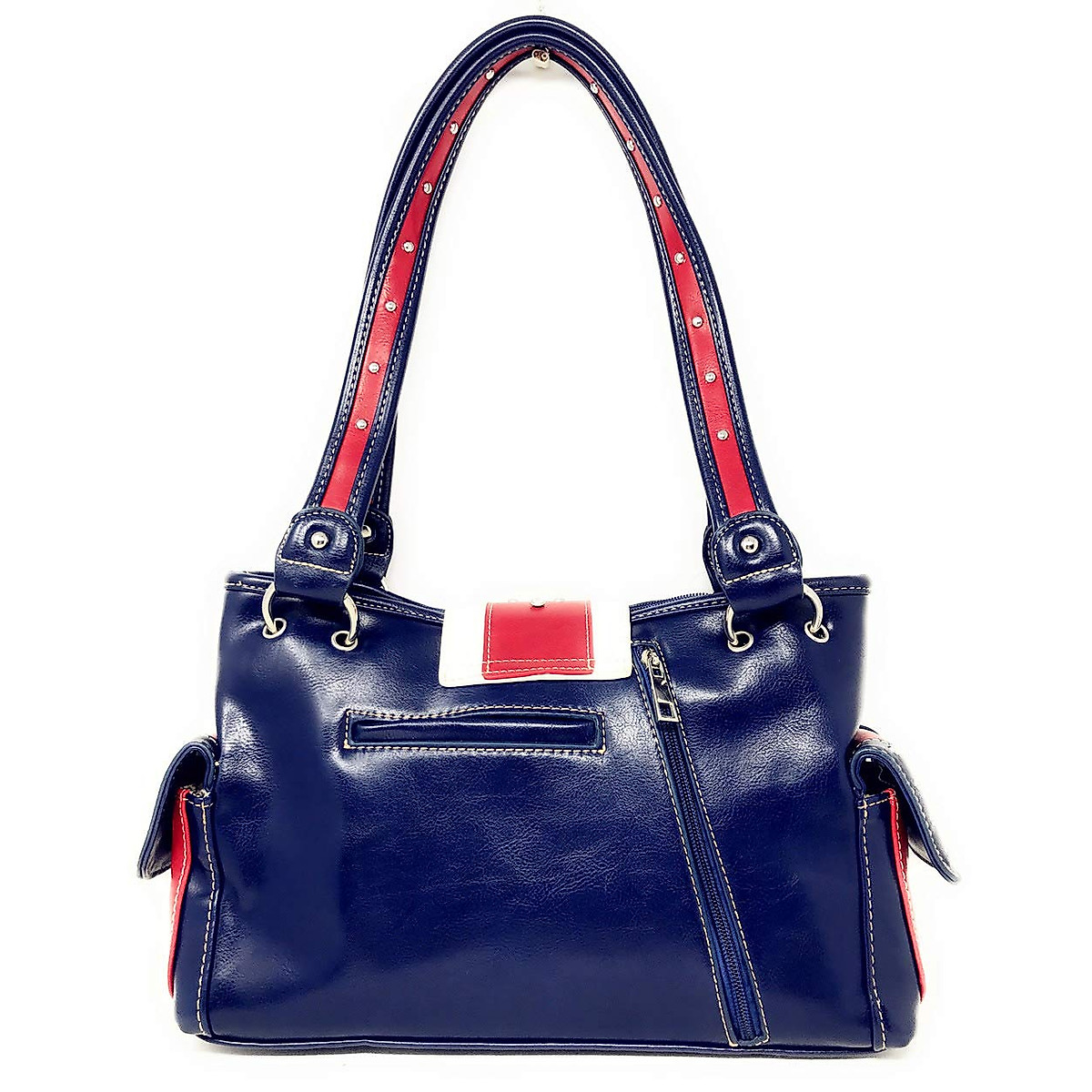 American Flag Rhinestone Concealed Carry Handbag,Purse in Multi Colors (American Buckle Set)