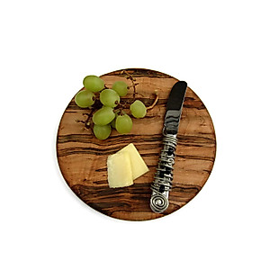 Ambrosia Maple Wood Round Cutting Board Trivet Hotplate, Round Wood Serving Board