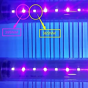 YUTCY 2-Pack LED Light Bulbs 365-395NM BL T8 F10W Replacement 20W Black Light Fluorescent Tube 13 Inch