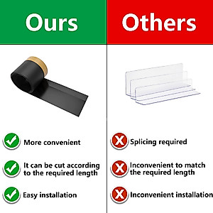 Couch Blocker, Toy Blocker Under Sofa, Bed Blocker 1 Roll, 118 inch Adjustable Self-Adhesive Gap Bumper, Avoid Things Sliding Under Furniture for Pets&Toys&Kids (Black).