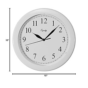 Equity by La Crosse White 10" Basics Quartz Analog Wall Clock