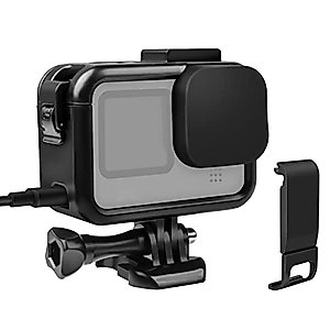 Taisioner Protective Housing Case for GoPro Hero 9 Hero 10 Hero 11 Black Top Opening Frame with Lens Cap and Side Cover Accessories Kit