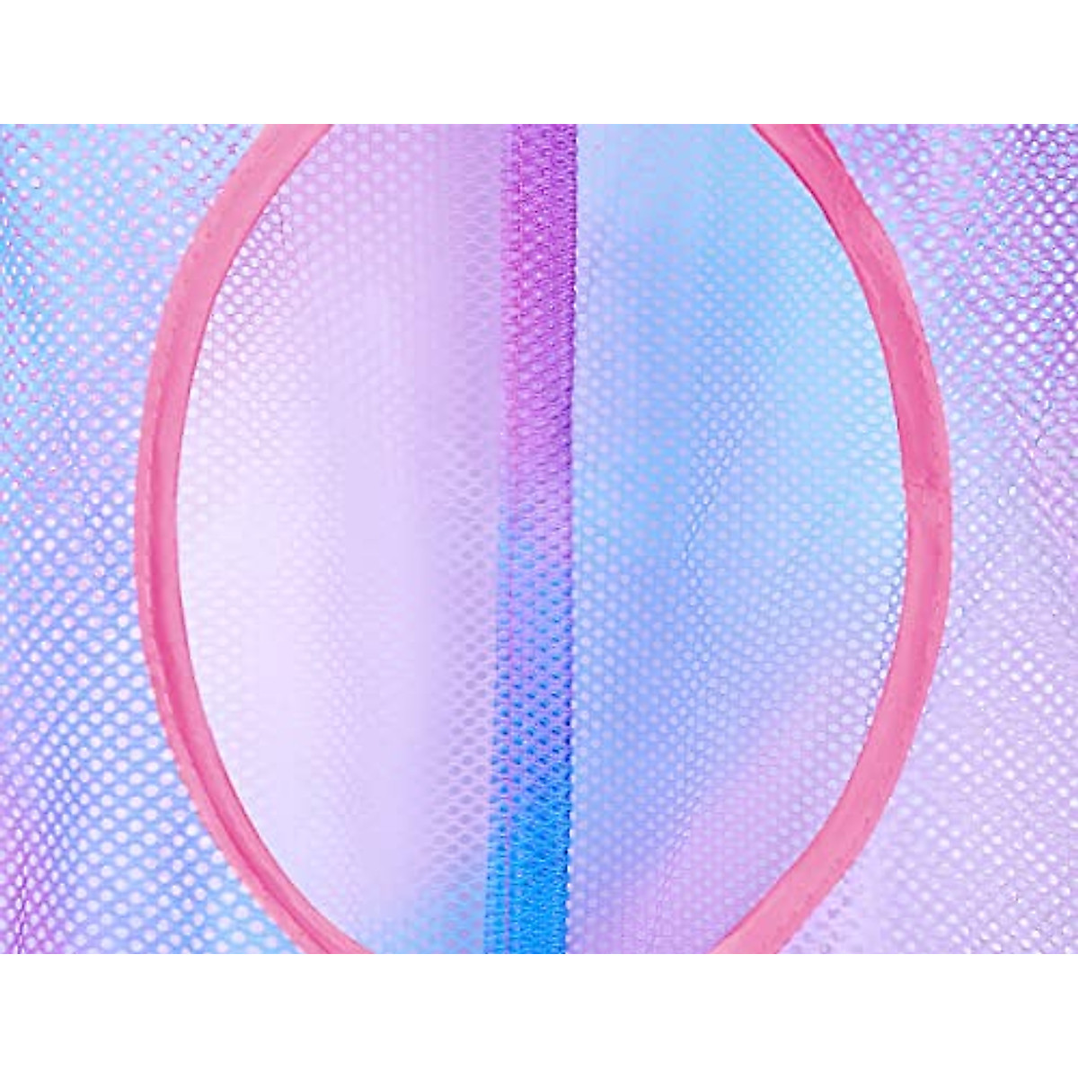 Sutinban 2 Pcs Hanging Mesh Stuffed Animal Storage for Kids Room, Bathroom and Balcony, 5 Tier Foldable Corner Net Organizer, for Organizing Plush Toys, Socks,Pink-Blue Tiedye(Pink)