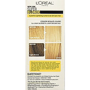 L'Oreal Paris Super Blonde Creme Lightening Kit, 205 Light Brown To Light Blonde