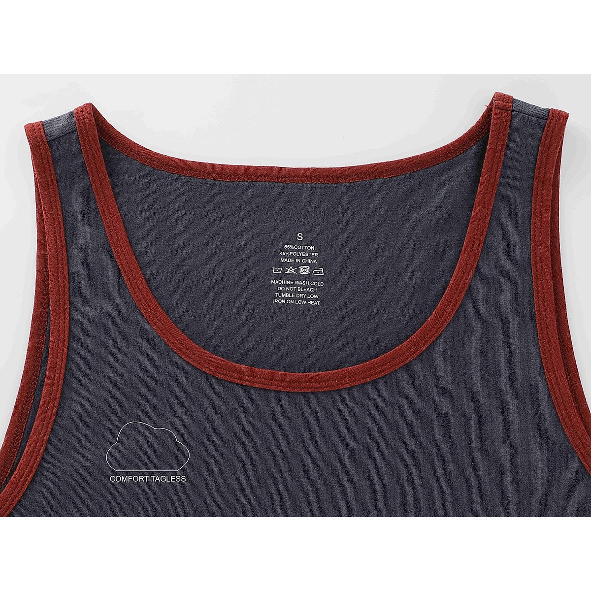 DESPLATO Men's Classic Slim Fit Breathable Active Workout Gym Muscle Sleeveless Shirts Tank Tops Khaki/Rusty XL