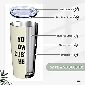 Personalized Coffee Tumbler with Text Custom Tumbler Cups with Straw Custom Stainless Steel Coffee Mug Travel Custom Travel Coffee Mugs Personalized