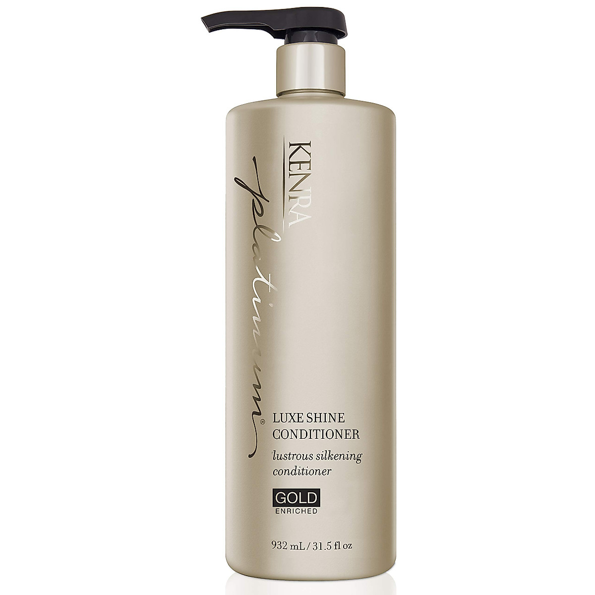 Kenra Platinum Luxe Shine Conditioner | Gold Enriched | Rich, Shine-Enhancing Daily Conditioner | Revitalies for Improved Manageability & Smoothness | All Hair Types | 31.5 fl. Oz